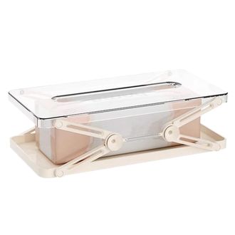 Generico Tissue Cover Box - Verstellbarer Napkin Organizer, Multipurpose Tissue Spender Case mit Federmechanismus, Napkin-Halterung f&uuml;r Badezimmer, K&uuml;che, Dini