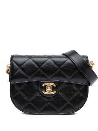 Chanel sac à bandoulière Round Moon Messenger Flap (2021-2024) - Noir