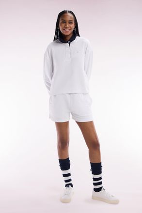 Eden Park Sweatshirt À Col Maillot Marine En Coton Blanc