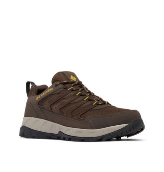 Columbia Mens Strata Trail Wp Low Rise Trekking and Hiking Shoes, Cordovan Golden Yellow, 47 EU