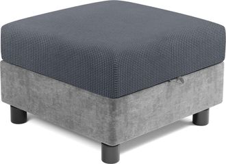 Generic Stretch Jacquard Ottomane Bezug Weiche Und Atmungsaktive H&uuml;lle F&uuml;r Quadrat-Ottomane,Elastische H&uuml;lle F&uuml;r Aufbewahrungshocker Passt Zu Den Meisten Hock