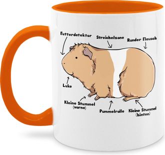 Shirtracer Tasse Tassen 325ml - Statement Sprüche - Meerschwein Anatomie I Meerschweinchen I Geschenk Meerschweinchen Liebhaber - 325 ml - Orange - meerschweinch