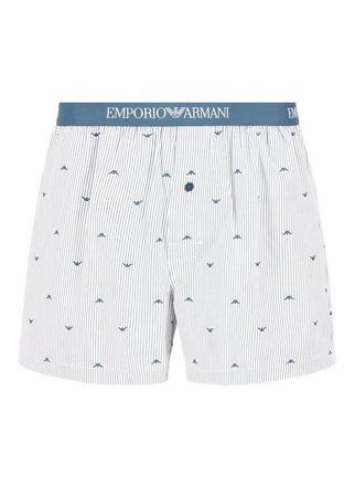 Emporio Armani Herren Unterw&auml;sche blau Mikrofaser/Funktion gestreift