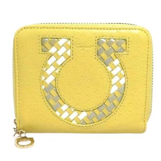 Ferragamo Portefeuille en cuir Pre-owned - Femme - Pre-owned - Jaune - Taille: ONE Size