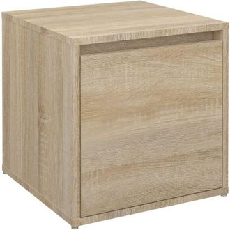 vidaXL Vidaxl - Tiroir bo&icirc;te ch&ecirc;ne sonoma 40,5x40x40 cm - Bois ding&eacute;nierie r&eacute;sistant &agrave; lhumidit&eacute; - Design minimaliste - Grand espace de rangement