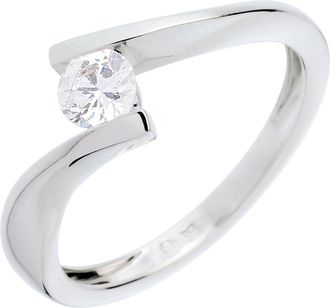 Edenly Solitär Kostbarer Kokon - Apostroph - Weißgold - 0.31 Karat - 18 Karat