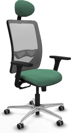 Piqueras y Crespo Idealer Arbeitsstuhl Zulema mit 3D-Armen, h&ouml;henverstellbarer Lendenwirbelst&uuml;tze und festem Kopfteil, ausgestattet mit 3 Positionen und Schneidschaum, 