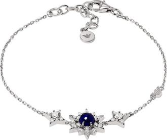 Emporio Armani Damenarmband aus Sterlingsilber mit Karabiner- oder Schieberverschluss, Schnelles Silber