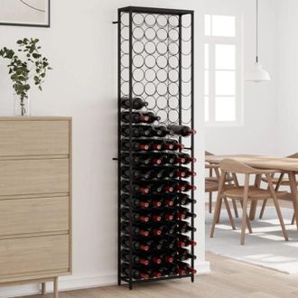 vidaXL Vidaxl - Weinregal f&uuml;r 95 Flaschen Schwarz 54x18x200 cm Schmiedeeisen