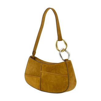 Staud Womens Shoulder Bag Brown Calfskin