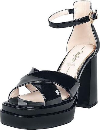 Buffalo May Cross Vegan Femme Talons hauts noir EU38 Imitation cuir