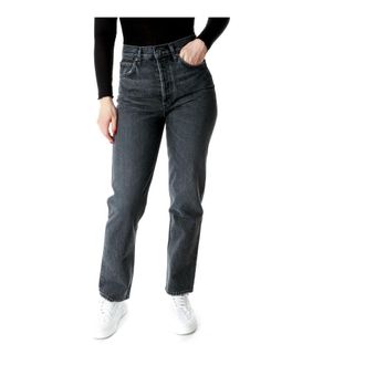 A Gold E 90s Pinch Highwaist Straight Fit Jeans - - Jeans - Damen - Grau - W24