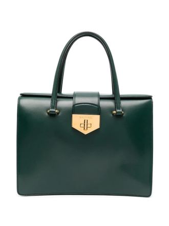 Prada sac cabas en cuir (2014) - Vert