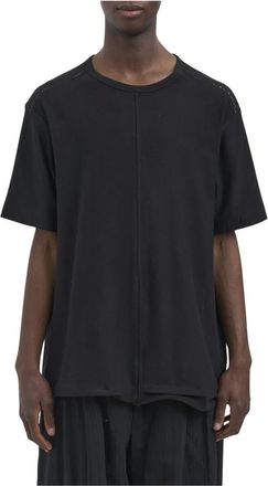 Ziggy Chen Homme, Tops, Noir, Taille: M T-Shirt &agrave; Couture Centrale