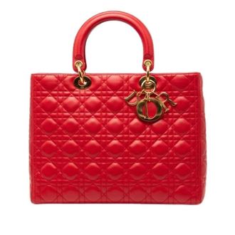 Dior Sac &agrave; main Lady Pre-owned - Femme - Pre-owned - Rouge - Taille: ONE Size