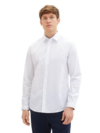 Tom Tailor Herren Regular Fit Business Hemd mit Stretch, 20000 - White, XXXL