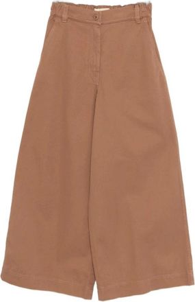Max Mara Femme, Pantalons, Brun, Taille: 40 FR Cotton Drill Pantalons