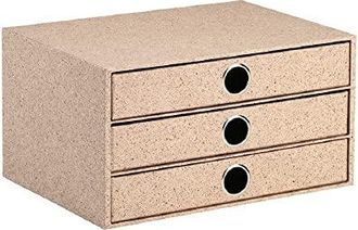 R&ouml;ssler Selection SOHO 3er Schubladenbox A4 aus Papier | B&uuml;ro Organizer Schreibtisch| B&uuml;ro Zubeh&ouml;r & B&uuml;robedarf | Schreibtisch Organizer Box | 34 x 25 x 19 cm | 1 St&uuml;ck