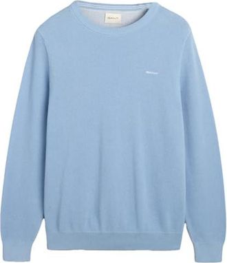 GANT Col en C piqué de Coton Sweater, Clear Sky, XXL Hommes