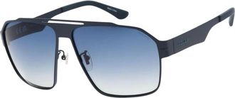 Police Homme, Accessoires, Bleu, Taille: ONE Size Metal Frame Aviator Lunettes de soleil