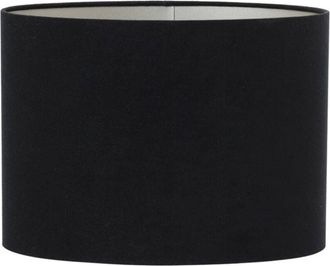 Light & Living Abat-jour - Velours - noir - textile - E27 - - Light&living