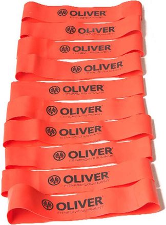 Oliver Fitnessbänder Rubber-O 10er Set Rot mit Widerstandsstufe Stark - Resistance Bands Latex-Widerstandsbänder - Zugband Gummiband Sport für Krafttraining,