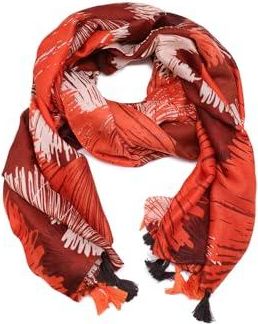 Queen Helena Écharpe Chaude dHiver à Motif pour Femme SC22-14 rouge, Taille unique