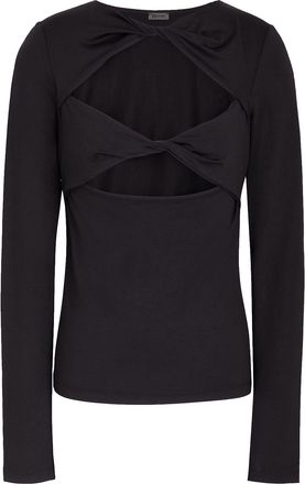 8 by YOOX L/SLEEVES CUT-OUT KNOT TOP