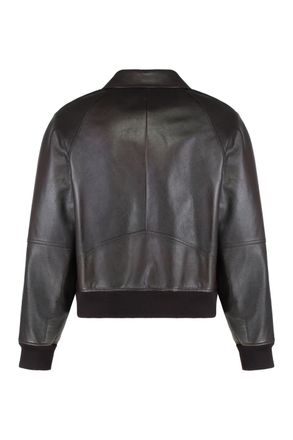 Celine Mens Calfskin Bomber Jacket Brown Calf Leather