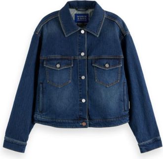 Scotch & Soda Damen 750 Year Celebration Cropped Denim Jacket Jeansjacke, Let It Rain V466, M