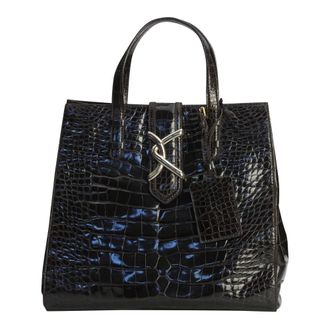 Kiton Femme, Sacs, Noir, Taille: ONE Size Exotic Leather Tote