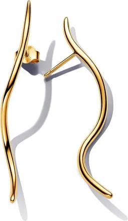 Pandora Organisch Geformte Draht Ohrringe aus Sterling Silber mit vergoldeter Metalllegierung, 263287C00