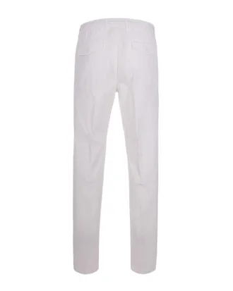 Eleventy Mens Jogger Trousers White Cotton