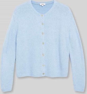 s.Oliver Red Label Regular Fit Strickjacke aus Alpaka mit Rundhalsausschnitt