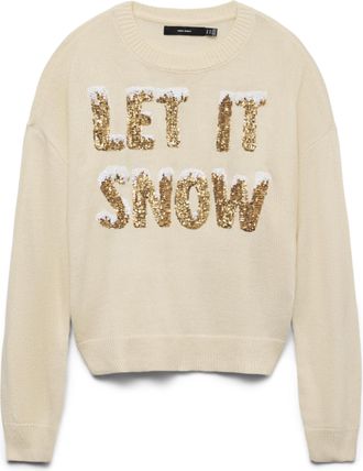 Vero Moda Vmsnow Ls O-Neck Pullover Xmas Zld