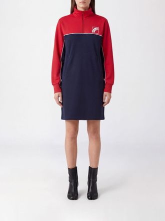 Maison Margiela Sweatshirt-Minikleid aus Jersey mit hohem Kragen und Slogan-Print