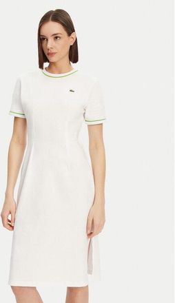Lacoste Kleid für den Alltag EF9988 Weiß Slim Fit