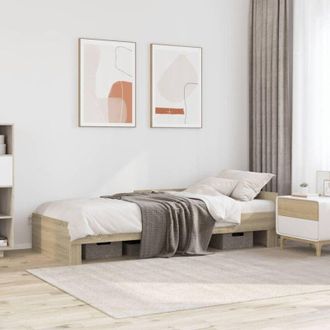 vidaXL Cadre de lit sans matelas ch&ecirc;ne sonoma 90x190 cm Vidaxl