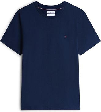 Tommy Hilfiger Softes T-Shirt mit kleiner Logo-Stickerei, Regular Fit in