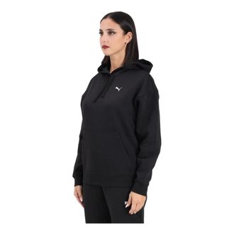 Puma Puma, Femme, Sweatshirts et sweats &agrave; capuche, Noir, Taille: 40 FR Sweat &agrave; capuche noir style Elevated Comfort