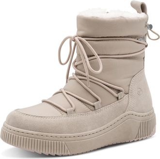 Tamaris Comfort Damen Winterstiefeletten zum Schn&uuml;ren Gef&uuml;ttert Wasserabweisend, Beige (Lt Grey/Rose), 42 EU