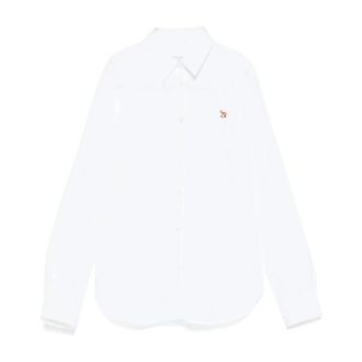 Maison Kitsun&eacute; Regular Poplin Shirt - - Blouses & Shirts - Damen - Wei&szlig; - M