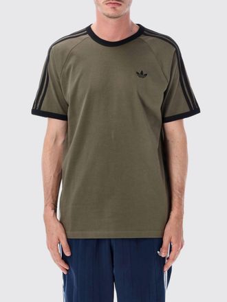 adidas T-shirt en coton avec logo Tr&egrave;fle et 3 bandes contrastantes