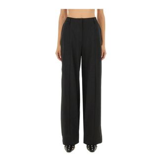 Jean Paul Gaultier Hosen mit weitem Bein und Schlitz am Saum - - Trousers - Damen - Schwarzk - S