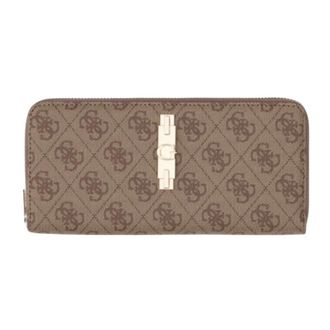 Guess Portefeuille Yvonne Grand Mod&egrave;le - Femme - Accessoires - Beige - Taille: ONE Size