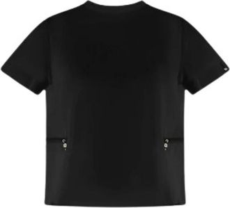 Herno Schickes T-Shirt aus Baumwolljersey und neuem Techno-Taft - - Tops - Damen - Schwarzk - L