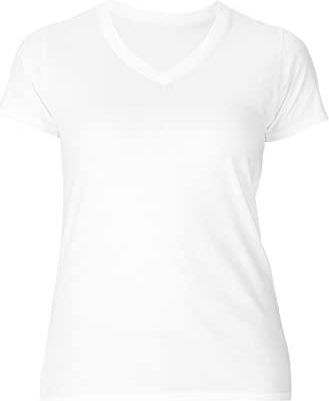 Generic Tunique Noir Femmes &Eacute;t&eacute; Tops Casual Manches Courtes T-shirts Ample Couleur Unie Col V Femme T-shirt Manches Courtes Haut Blanc, Blanc., M