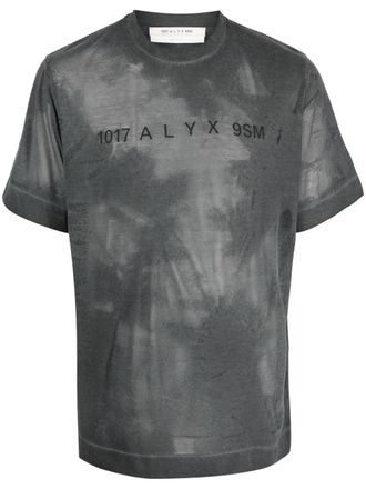 Alyx t-shirt en coton mélangé à imprimé graphique - Noir