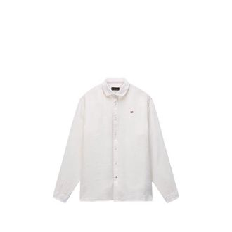 Napapijri Chemise droite &agrave; manches longues en lin