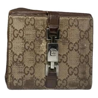 Gucci Portefeuille en cuir Pre-owned - Femme - Pre-owned - Beige - Taille: ONE Size
